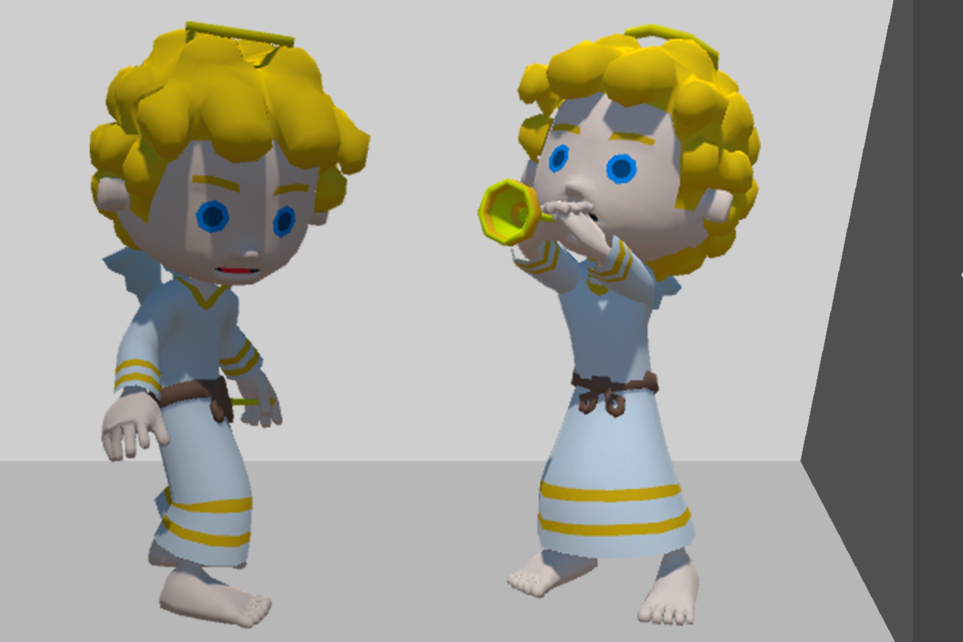 3D Character #032 - Angel Male - Animated - Low Poly - FBX | 3D ...