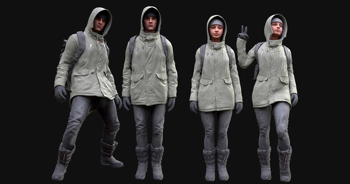 Collection 16 - Man/Woman in Winter Outfit - Rigged | 3D Characters | Unity Asset Store