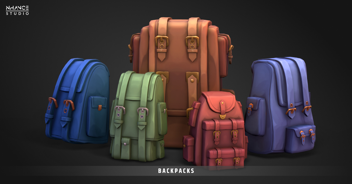 Stylized Backpacks | 3D Props | Unity Asset Store
