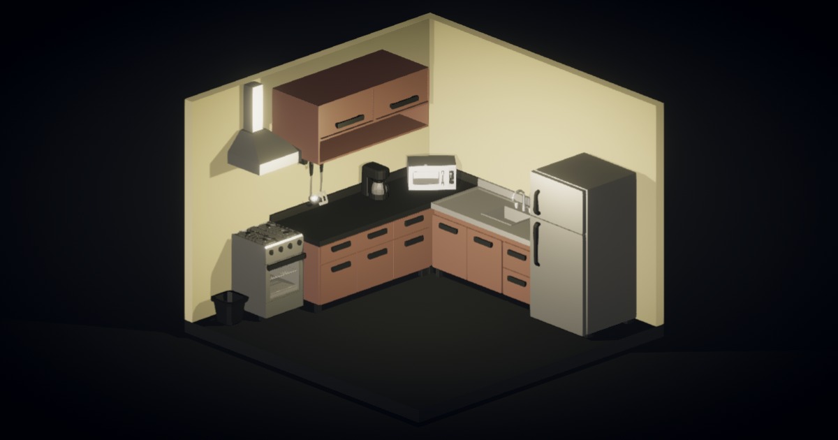 Lowpoly Kitchen | Starter Pack | 3D Props | Unity Asset Store