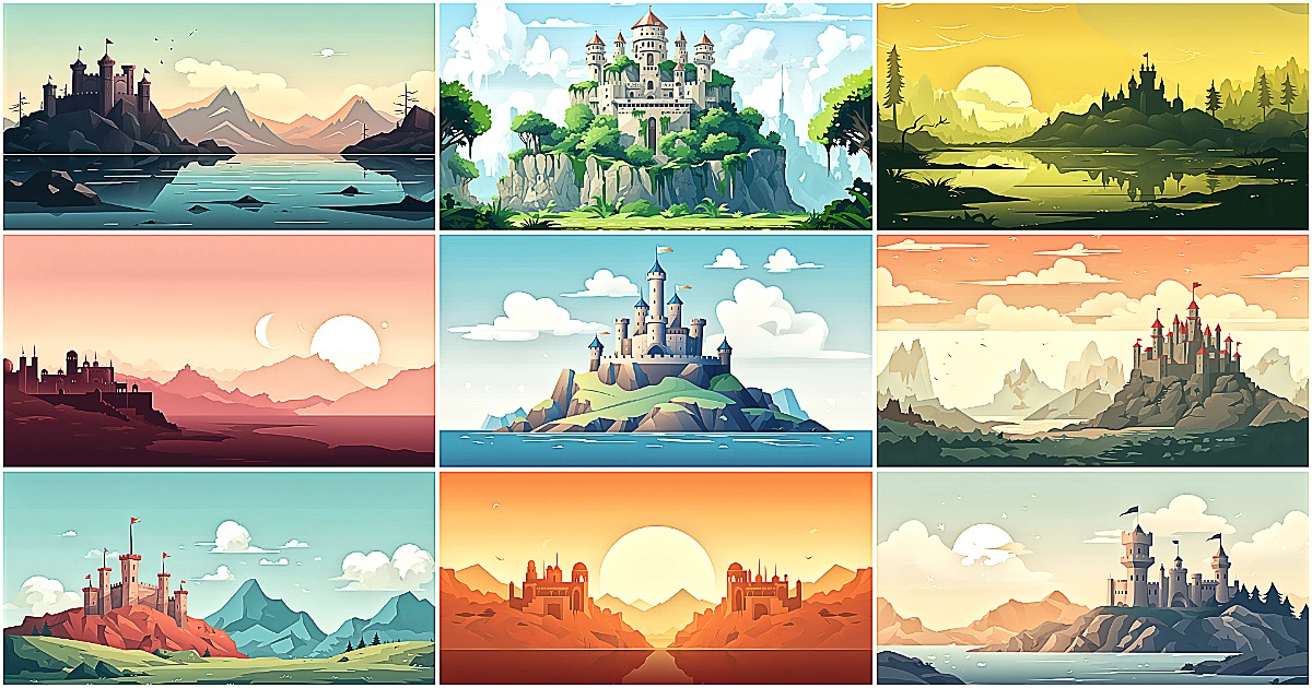 BACKGROUND - Vector Castle 2 | 2D Environments | Unity Asset Store