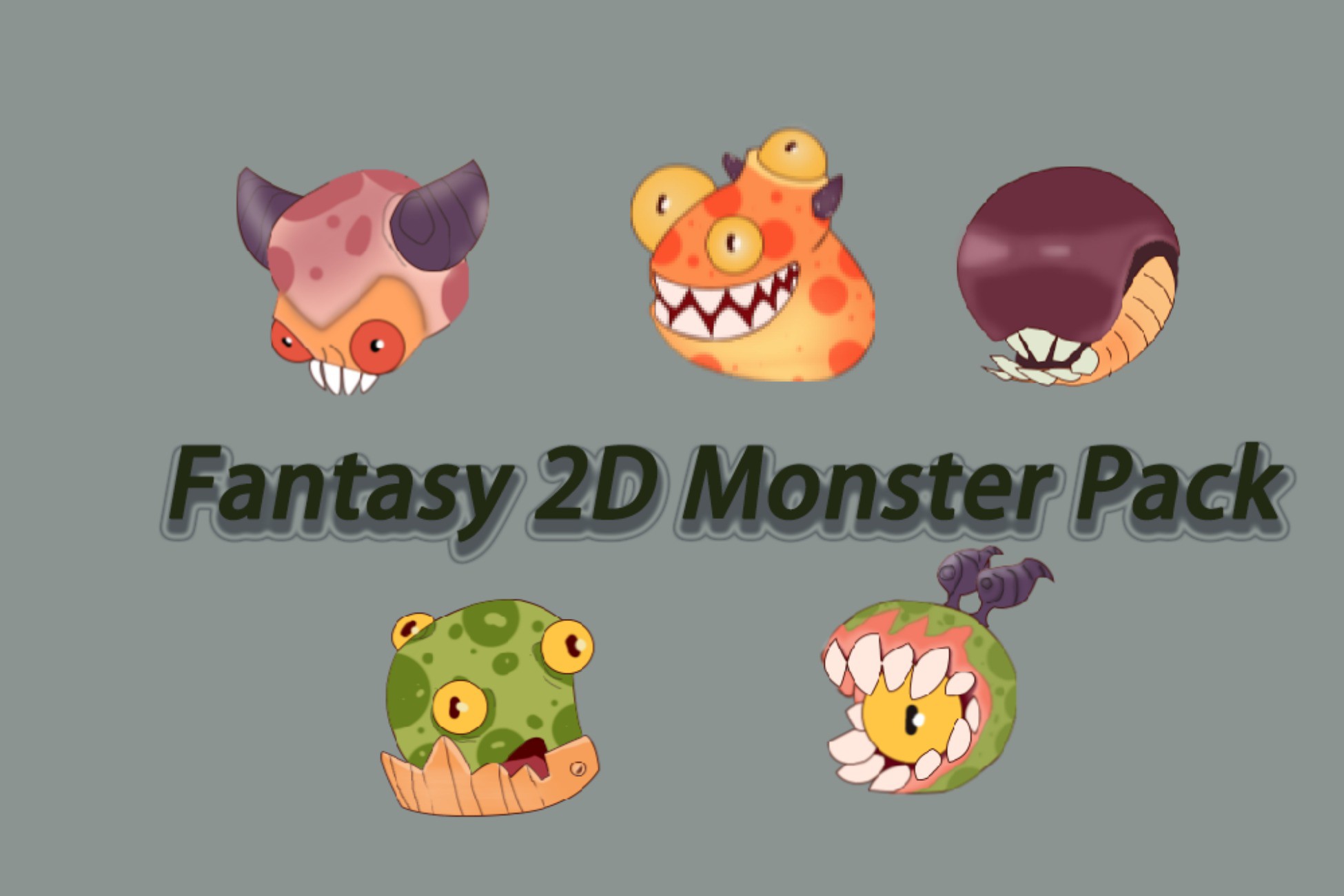 Fantasy Monster Pack: 5 Handcrafted 2D Creatures | 2D Characters ...
