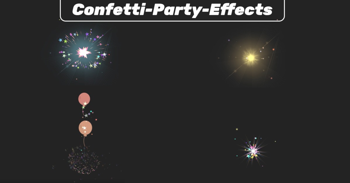 Confetti Party Effects props | VFX Particles | Unity Asset Store