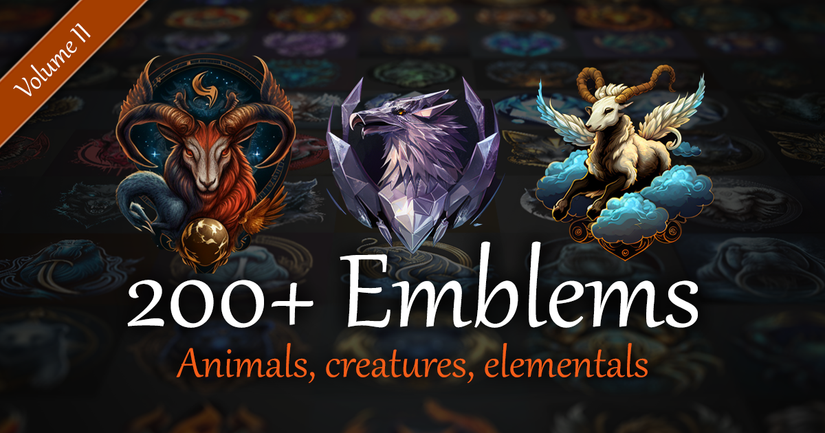 Fantasy Emblems Volume 2 | 2D Icons | Unity Asset Store