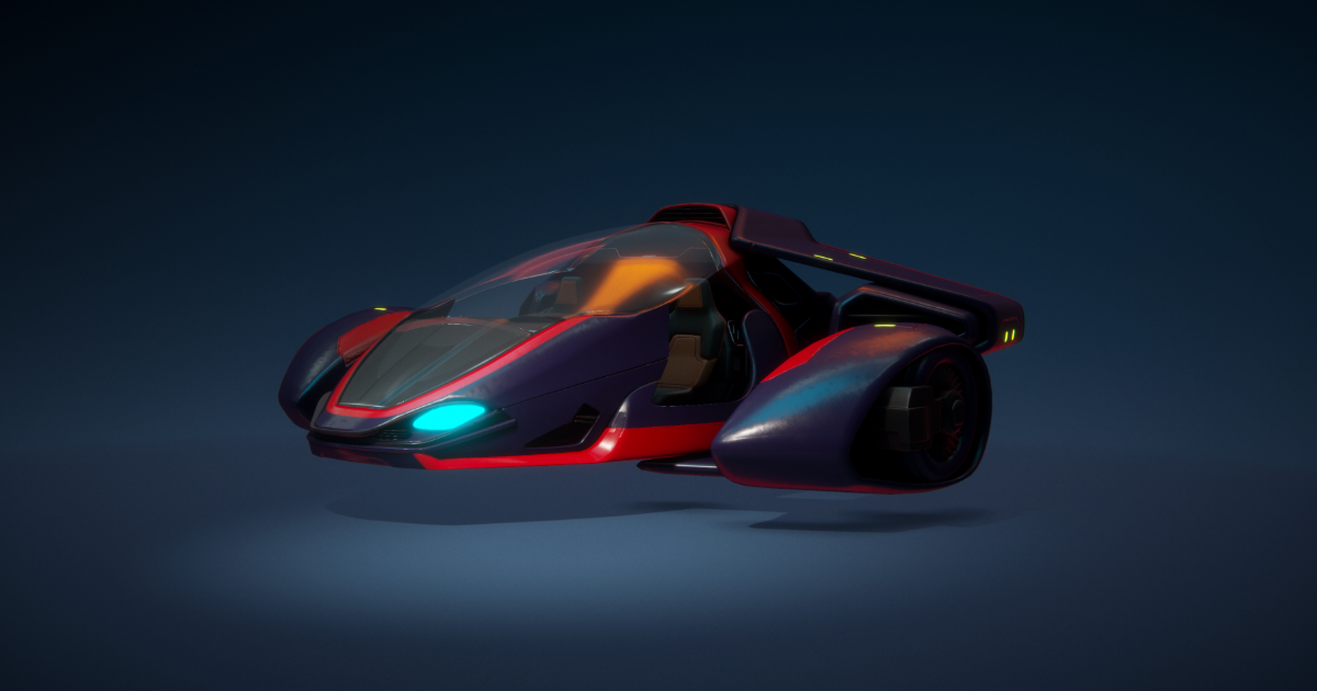 Cyberpunk Flying Car (with interior) | 3D Air | Unity Asset Store