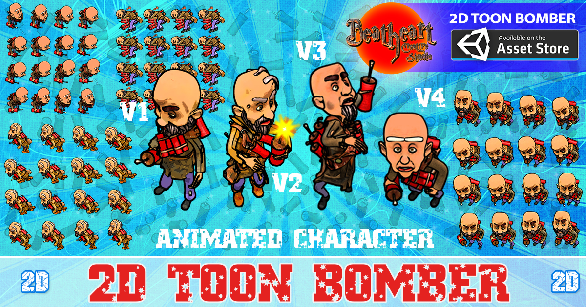 2D Bomber | 2D Characters | Unity Asset Store