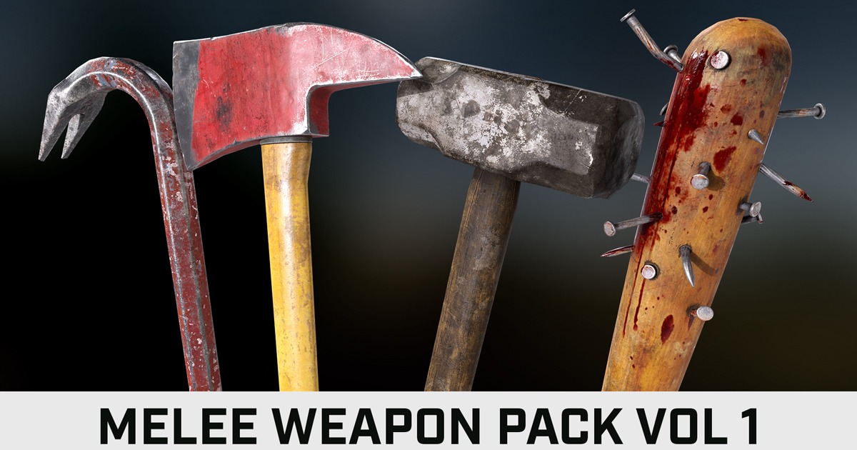 Post Apocalyptic Melee Weapons Vol 1 | 3D Weapons | Unity Asset Store