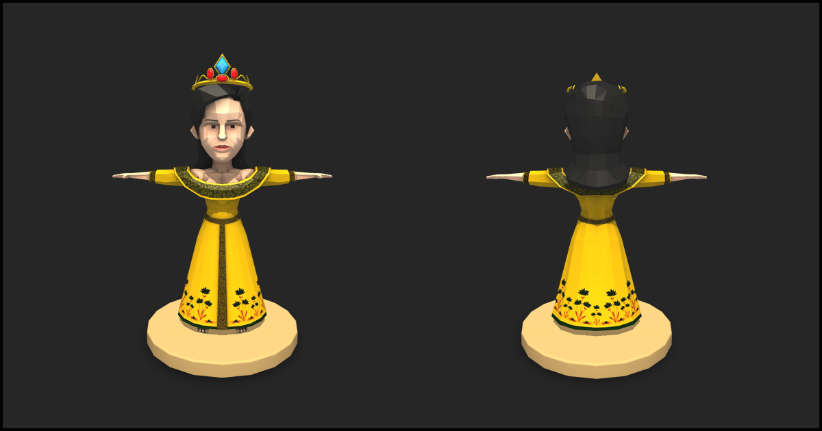Low Poly Queen | 3D Characters | Unity Asset Store