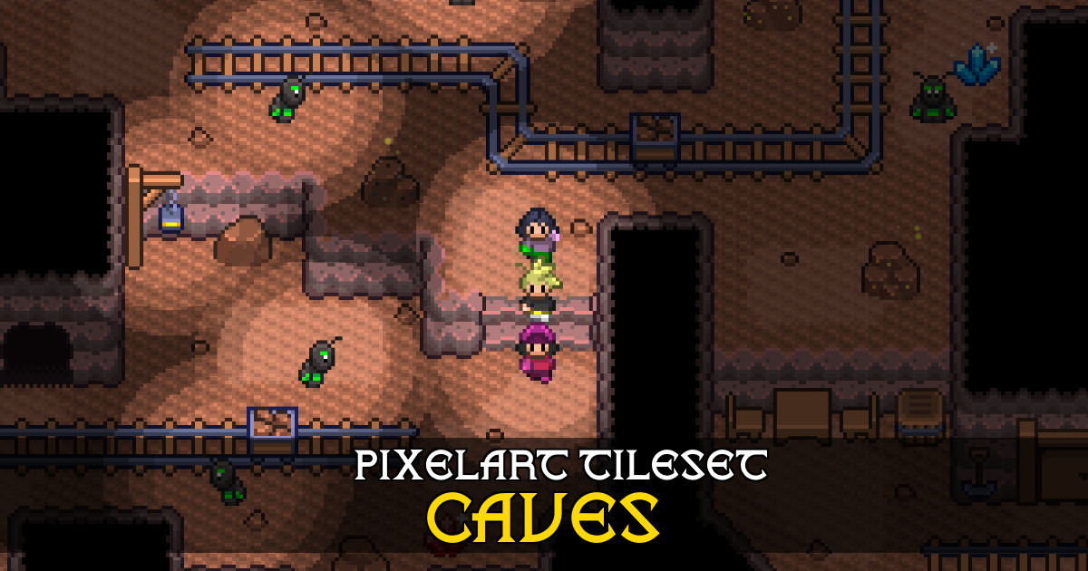 2D TopDown Caves Tileset - Fantasy Dreamland | 2D 環境 | Unity Asset Store