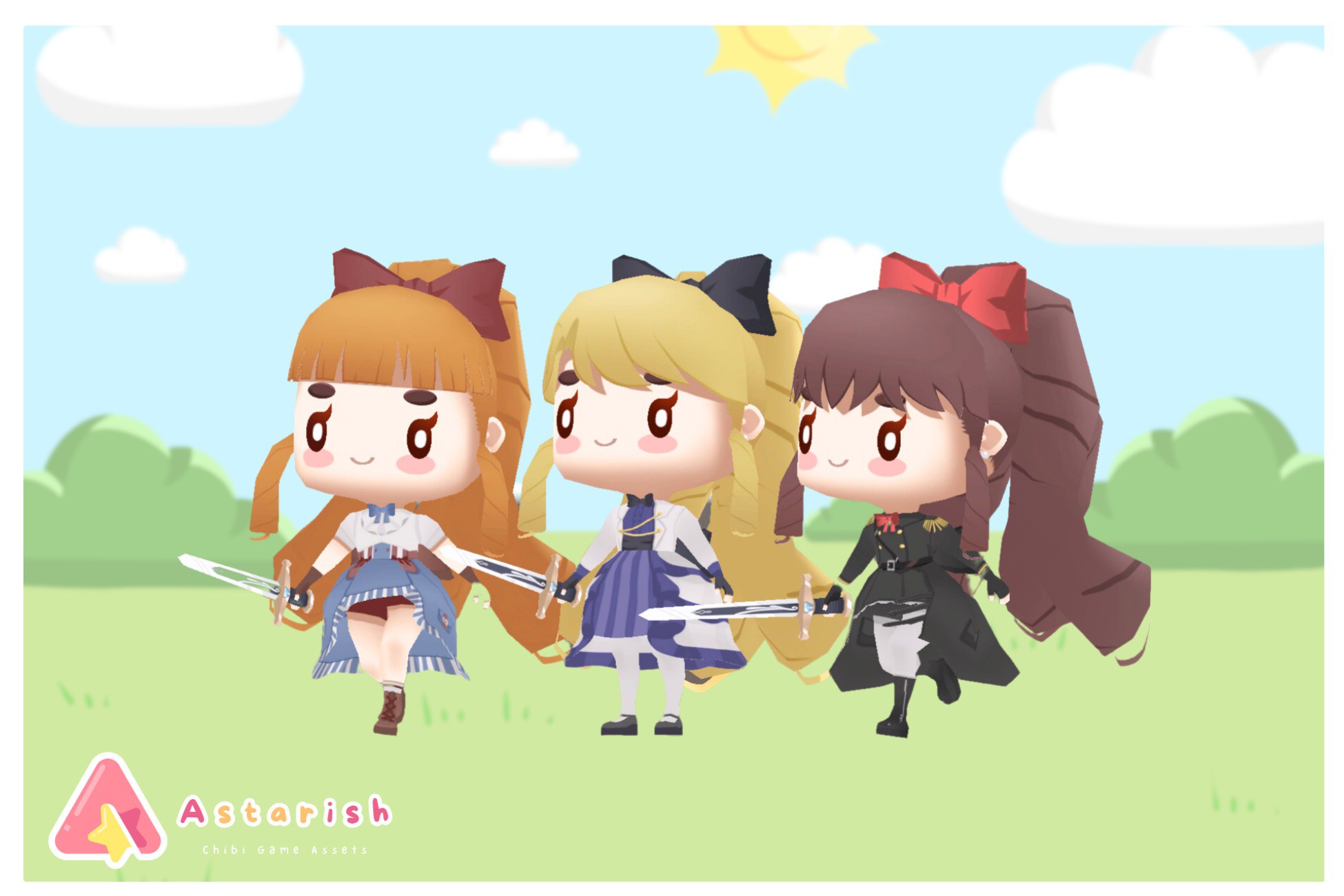 3D Chibi Swordsman Claire | Characters | Unity Asset Store