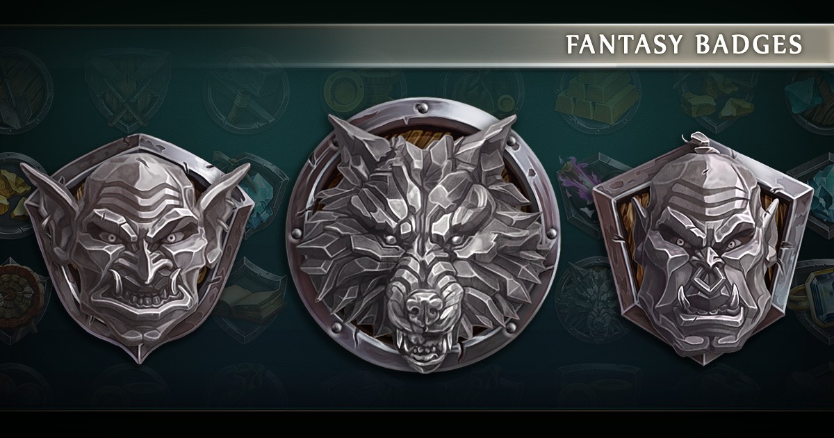 AKiZA - Fantasy Badges | 2D 图标 | Unity Asset Store