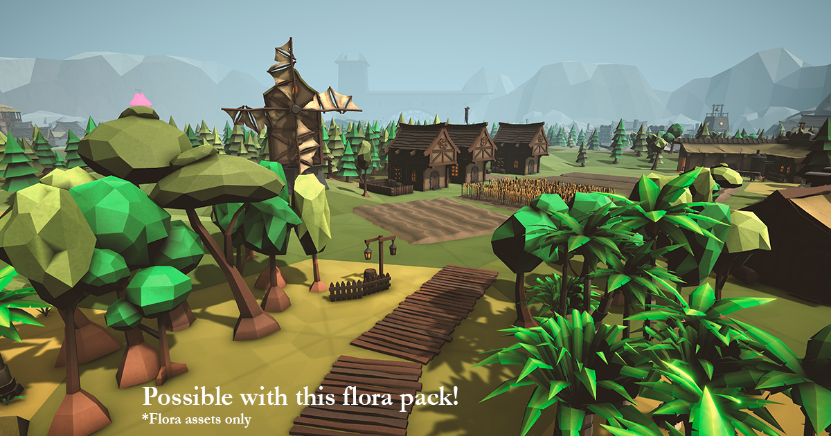 Animated LowPoly Flora Pack XL | 3D Flowers | Unity Asset Store