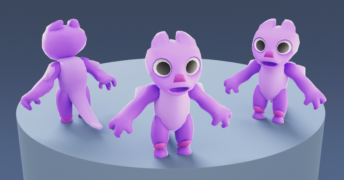 Cartoon Characters - Small Fury Warrior | 3D Creatures | Unity Asset Store