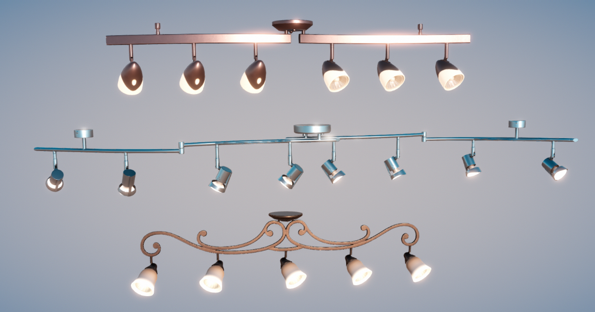 Ceiling Lamps Pack | 3D Interior | Unity Asset Store