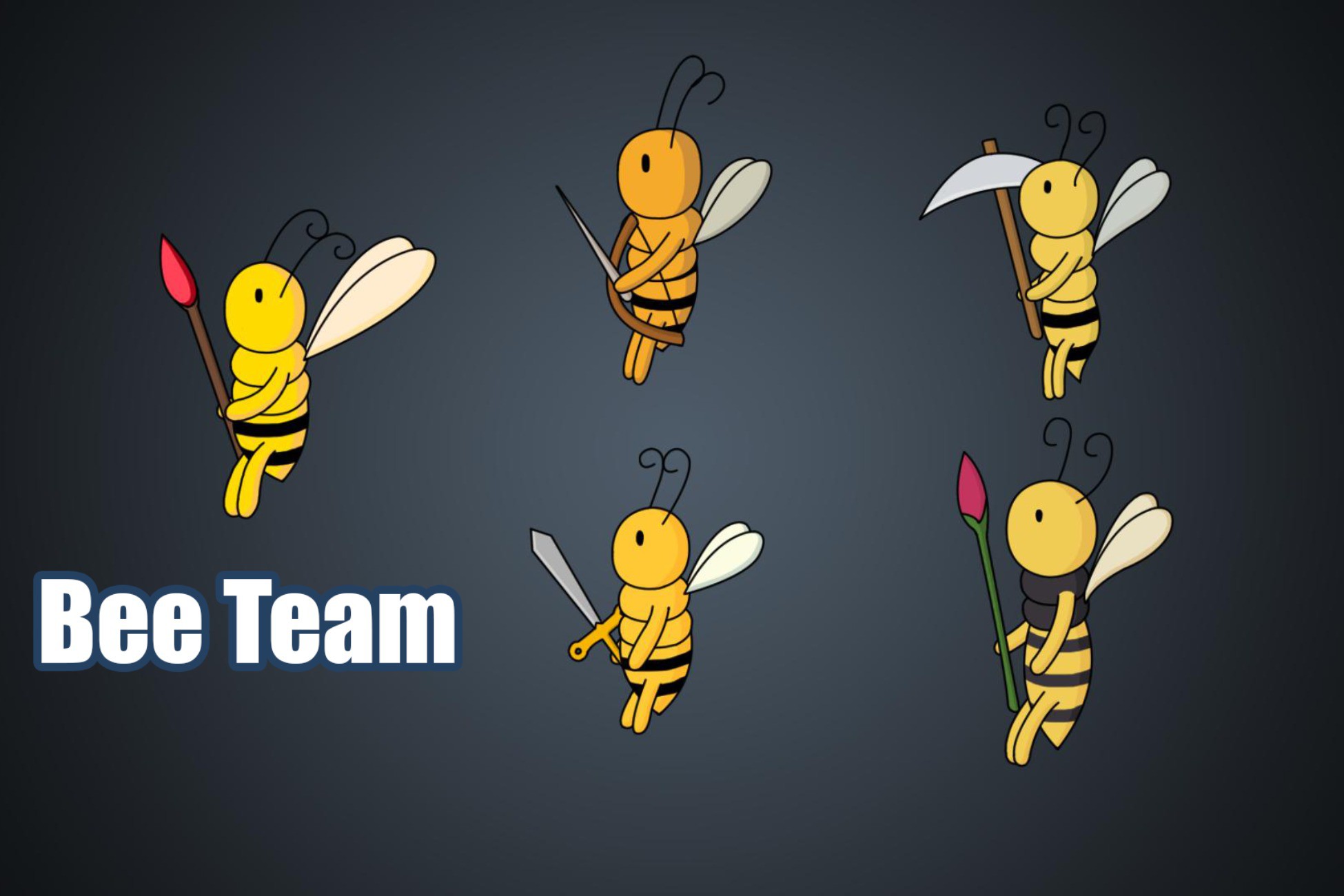Animated 2D Characters Bees | 2D Characters | Unity Asset Store