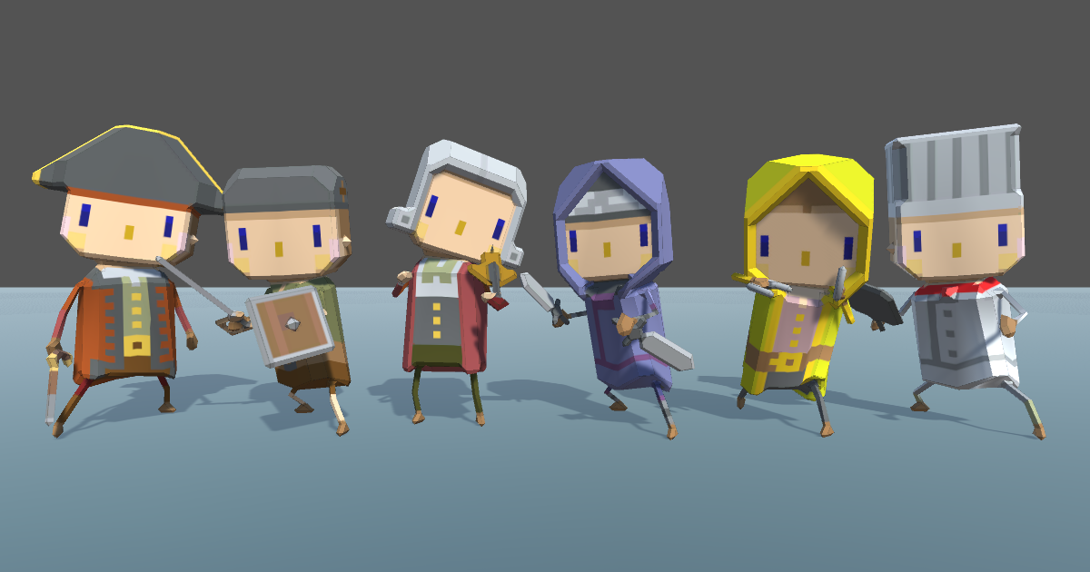 Voxel-like 3D Low Polygon Characters 2nd | Characters | Unity Asset Store