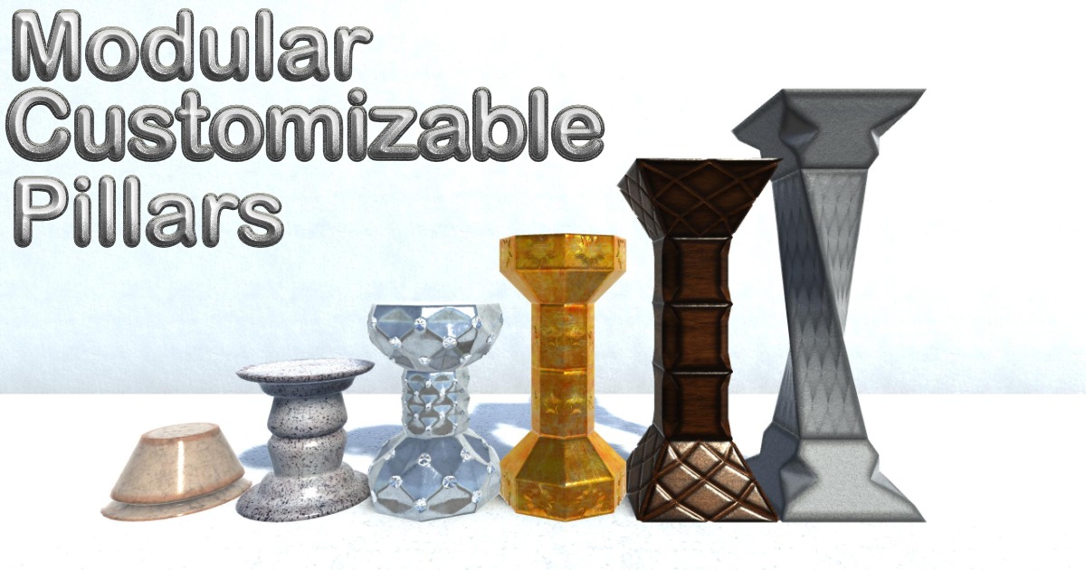 Modular Pillar Collection | 3D Urban | Unity Asset Store