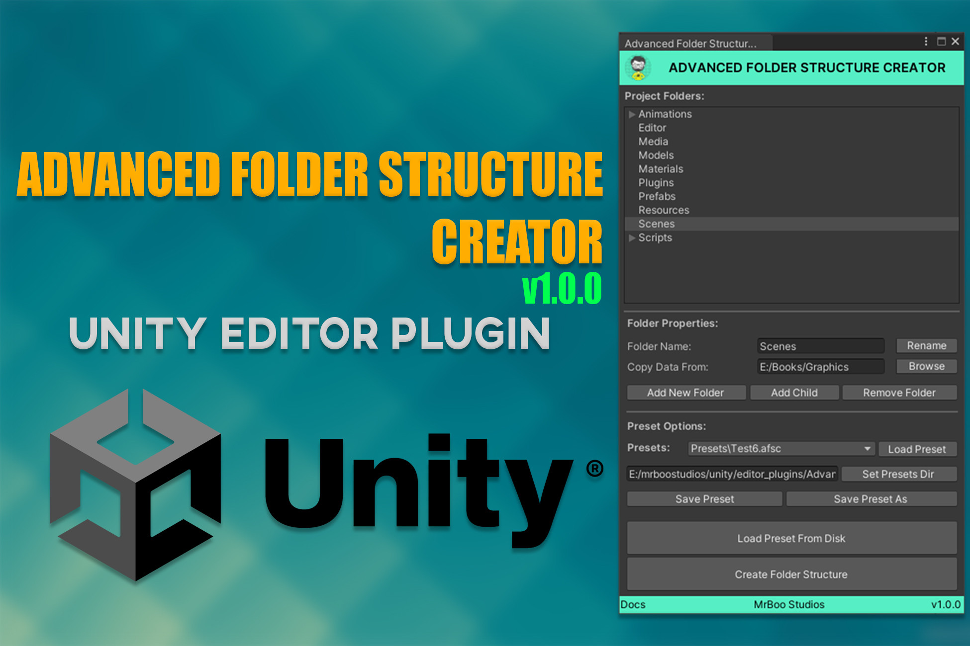 Advanced Folder Structure Creator Utilities Tools Unity Asset Store