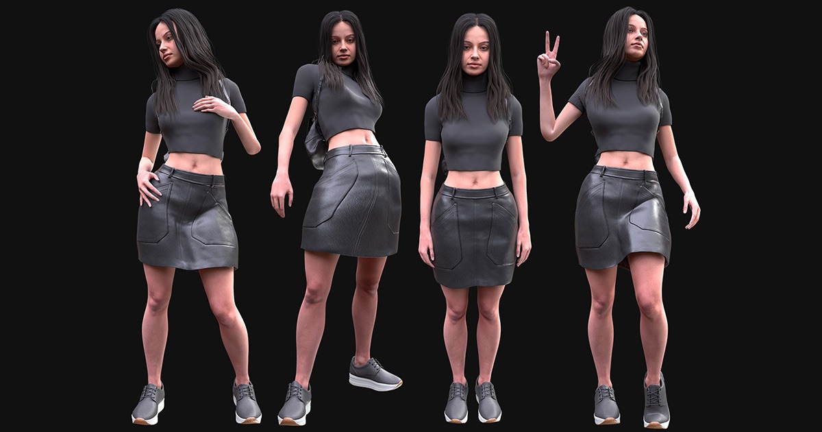 Woman in Summer Outfit 3 - Rigged | 3D Characters | Unity Asset Store