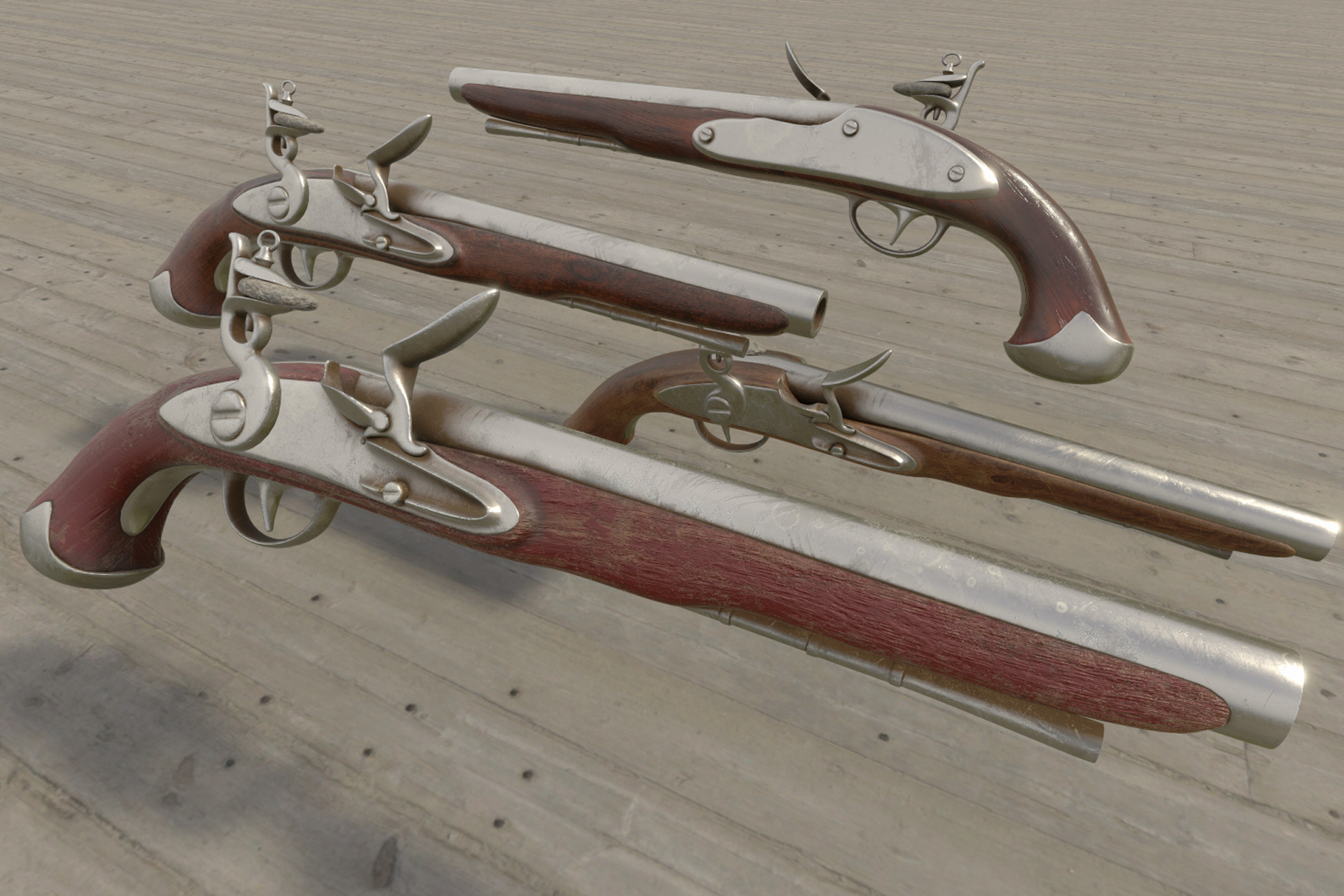 Flint Lock Pistol | 3D 총기 | Unity Asset Store