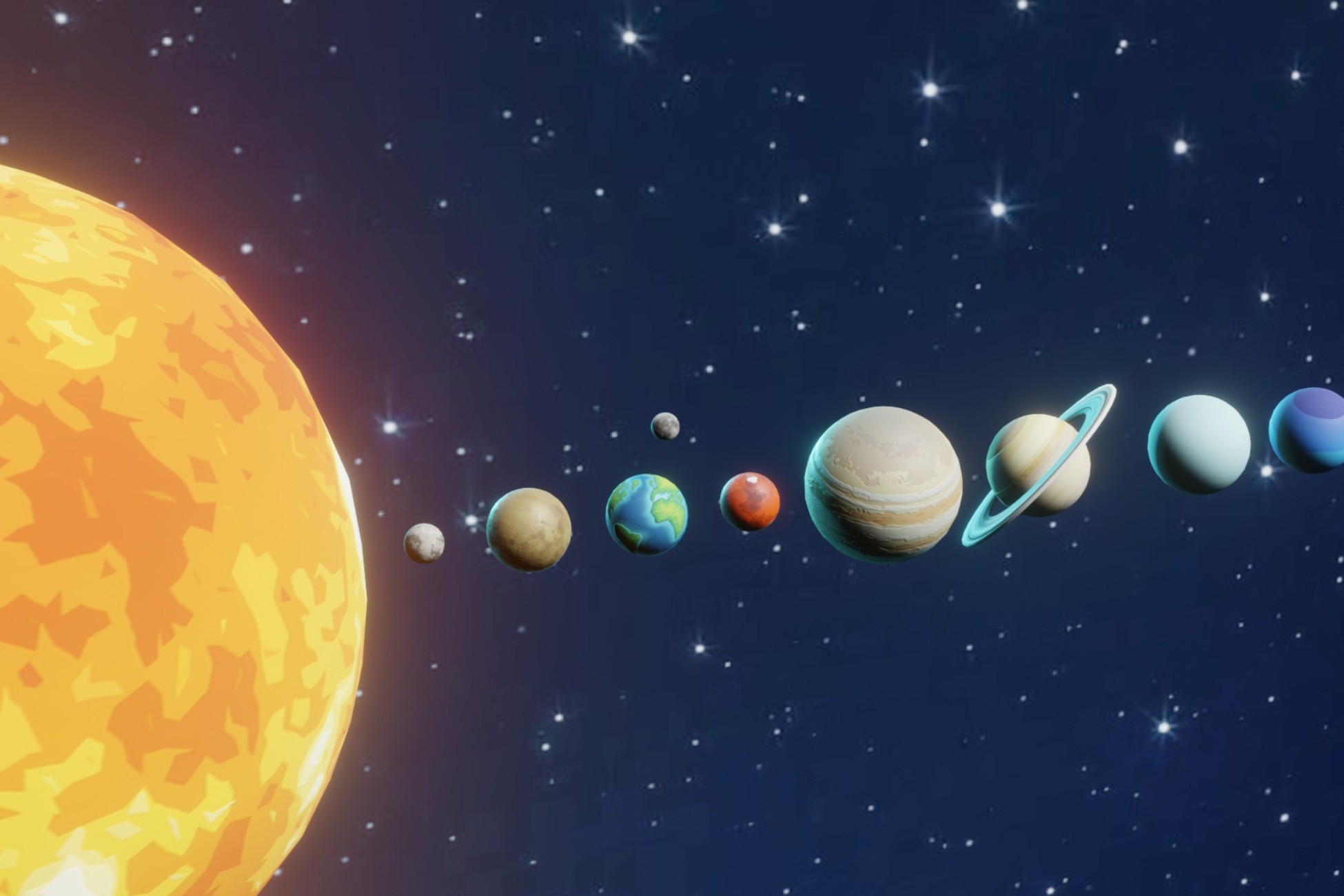 Stylized Solar System 3D Model | 3D Environments | Unity Asset Store