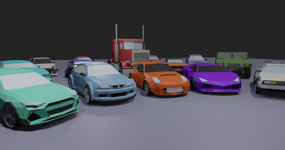 Low Poly Cars Pack by Alexander Ivlev | 3D Land | Unity Asset Store