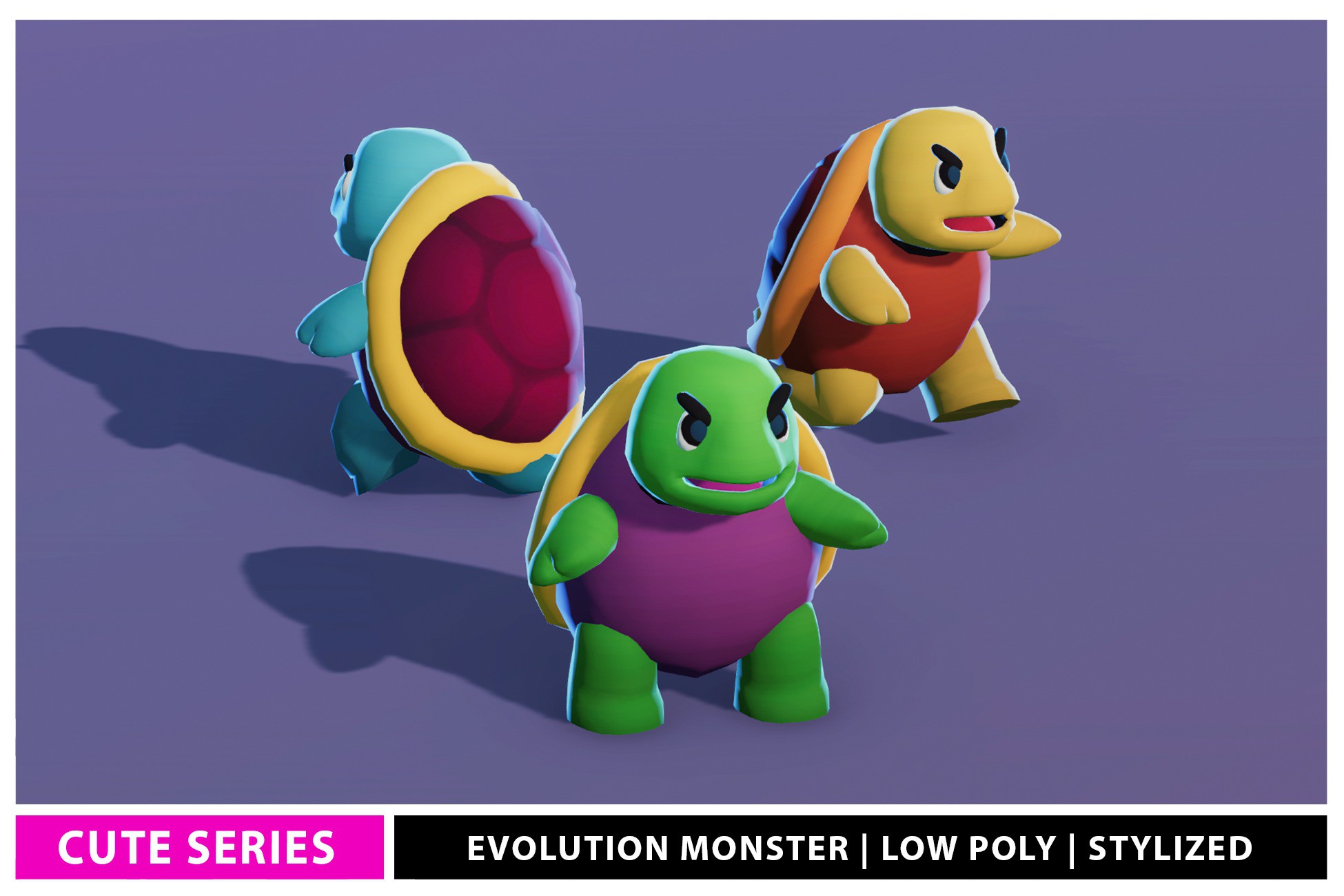 Turtle Monster Cute Series | 3D Humanoids | Unity Asset Store