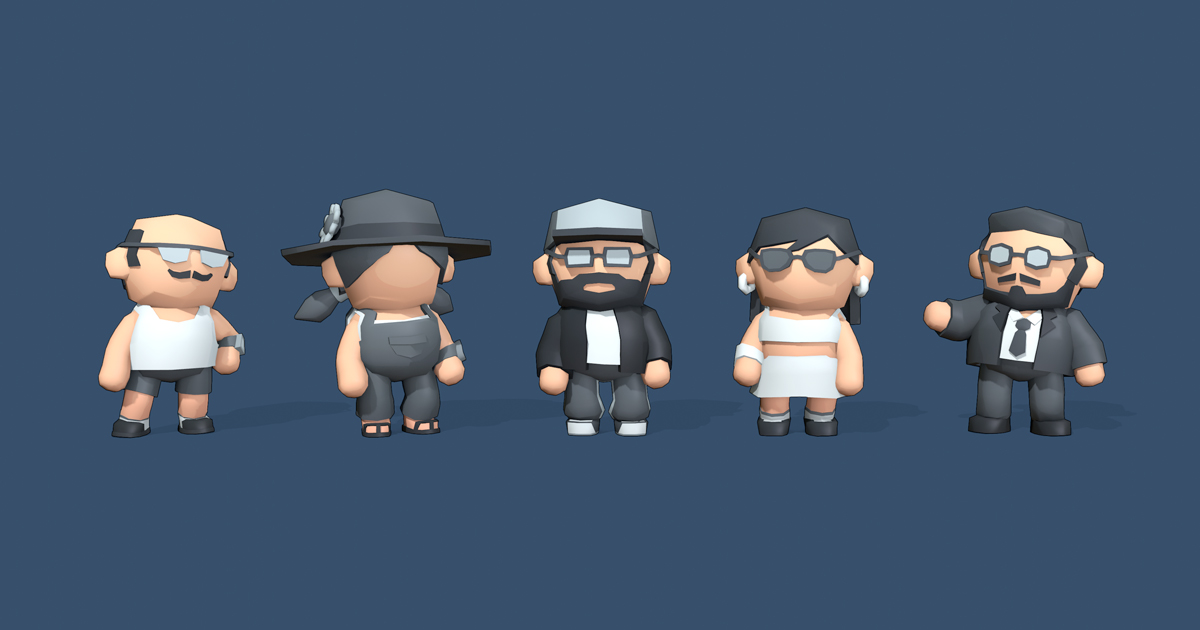 Lowpoly Toon Modular Character | 3D Humanoids | Unity Asset Store