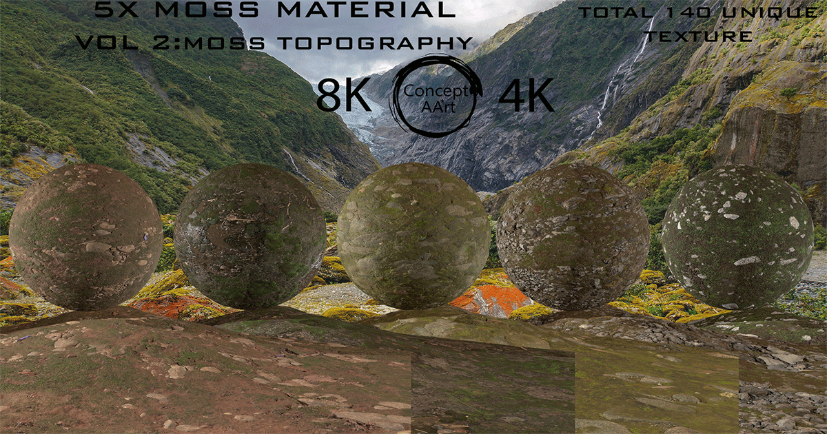 MOSS VOL2:MOSS TOPOGRAPHY | 2D Textures & Materials | Unity Asset Store