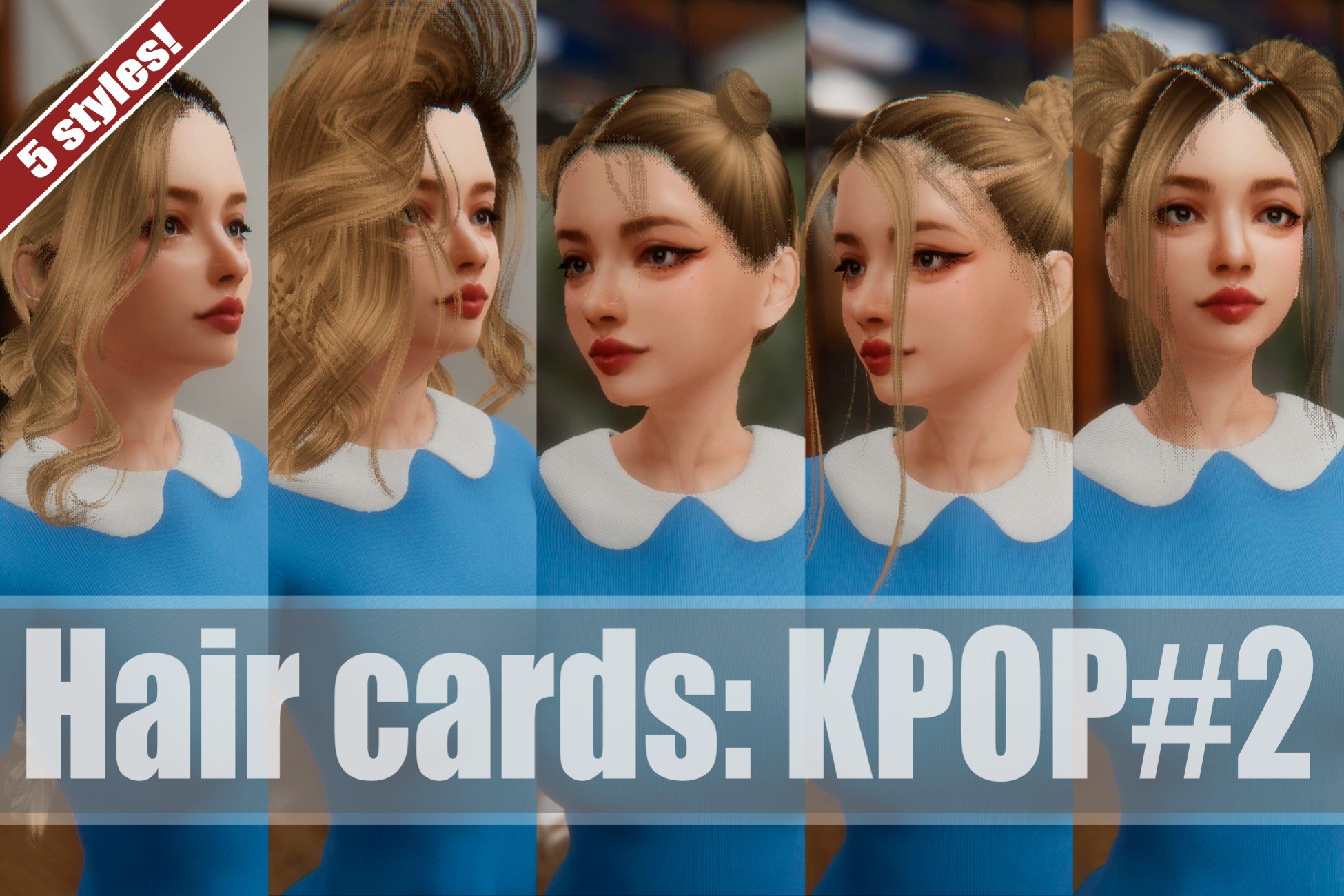 KPop Hairstyles #2 | 3D Humanoids | Unity Asset Store