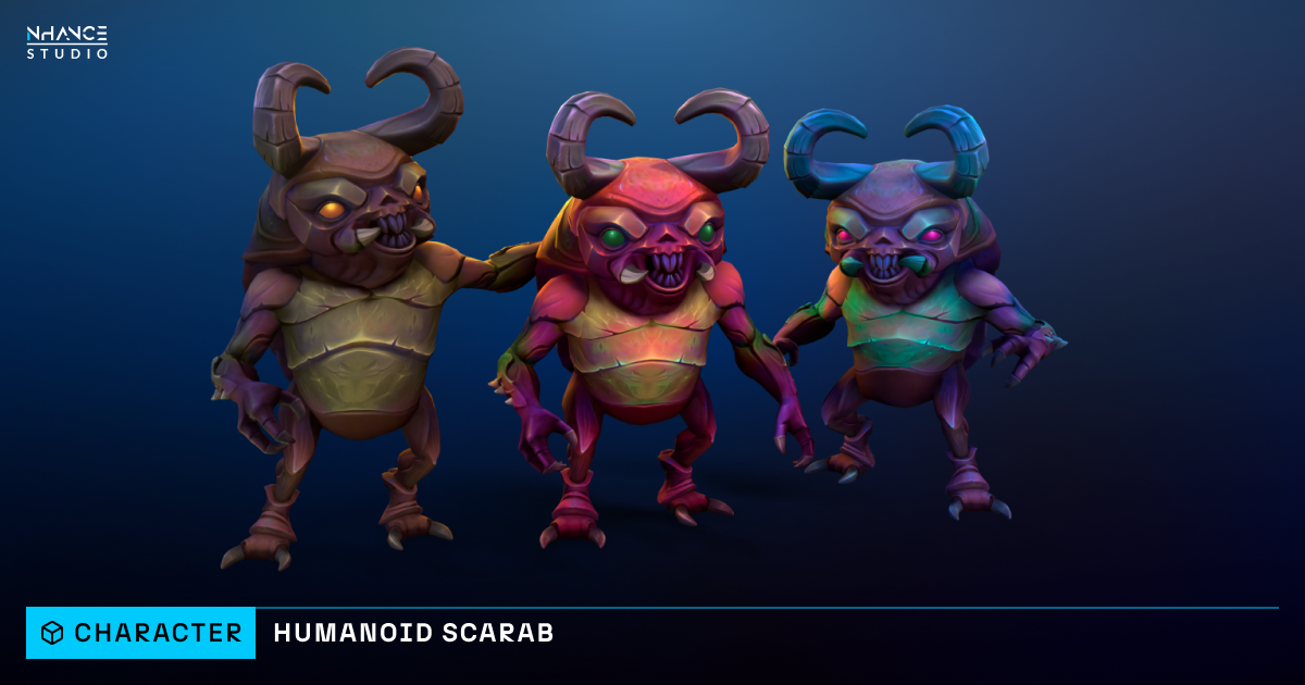 Stylized Fantasy Humanoid Scarab | 3D 角色 | Unity Asset Store