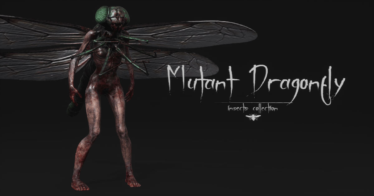 Mutant Dragonfly - Horror Insects Collection | Characters | Unity Asset ...