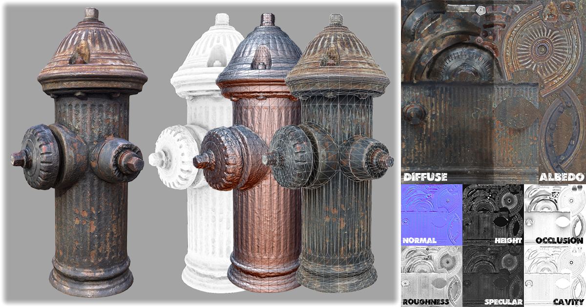 Photorealistic Fire Hydrant | 3D 도시 | Unity Asset Store