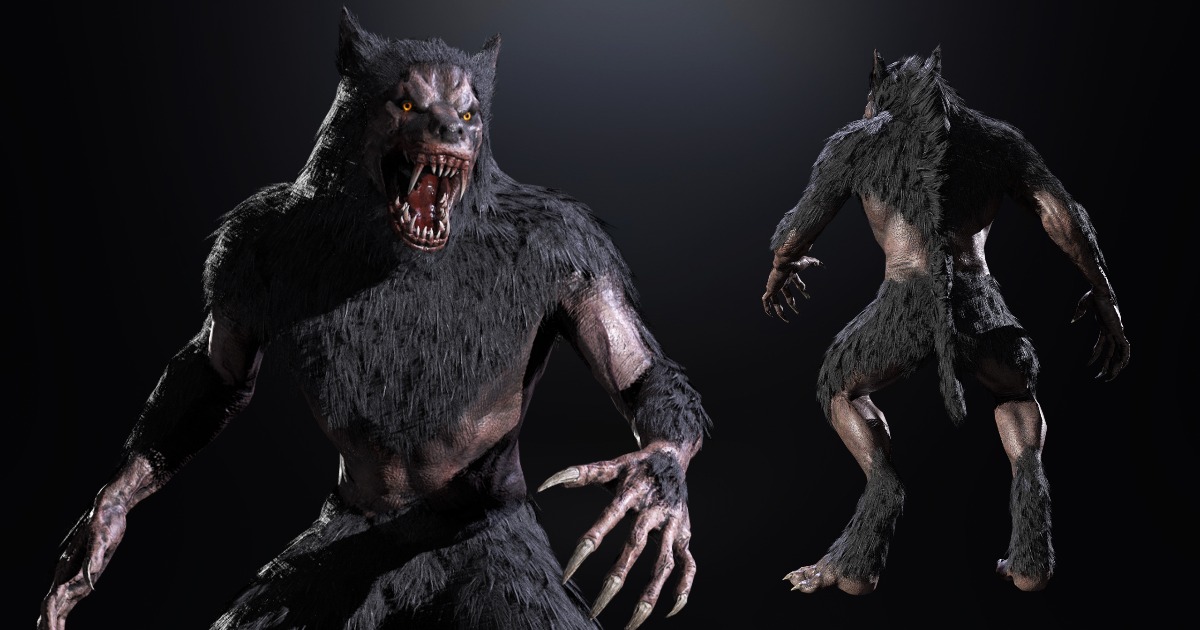 "Werewolf" - Mythical Creature (Bonus: Zombie, Neon Skin) | 3D ...