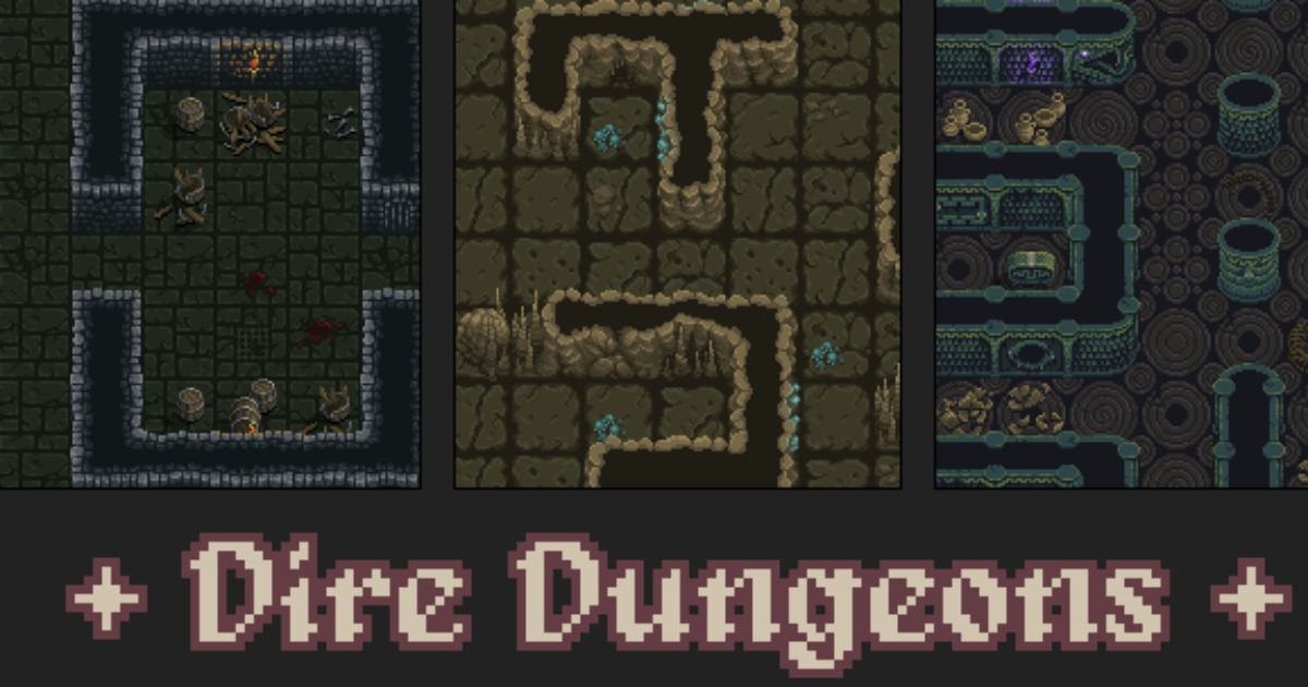 Dire Dungeons Tilesets | 2D Tiles | Unity Asset Store