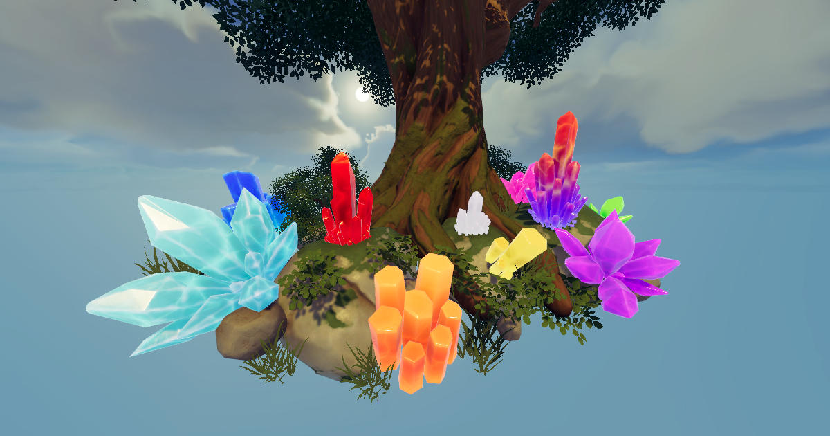Low Poly Stylized Crystals | 3D Fantasy | Unity Asset Store