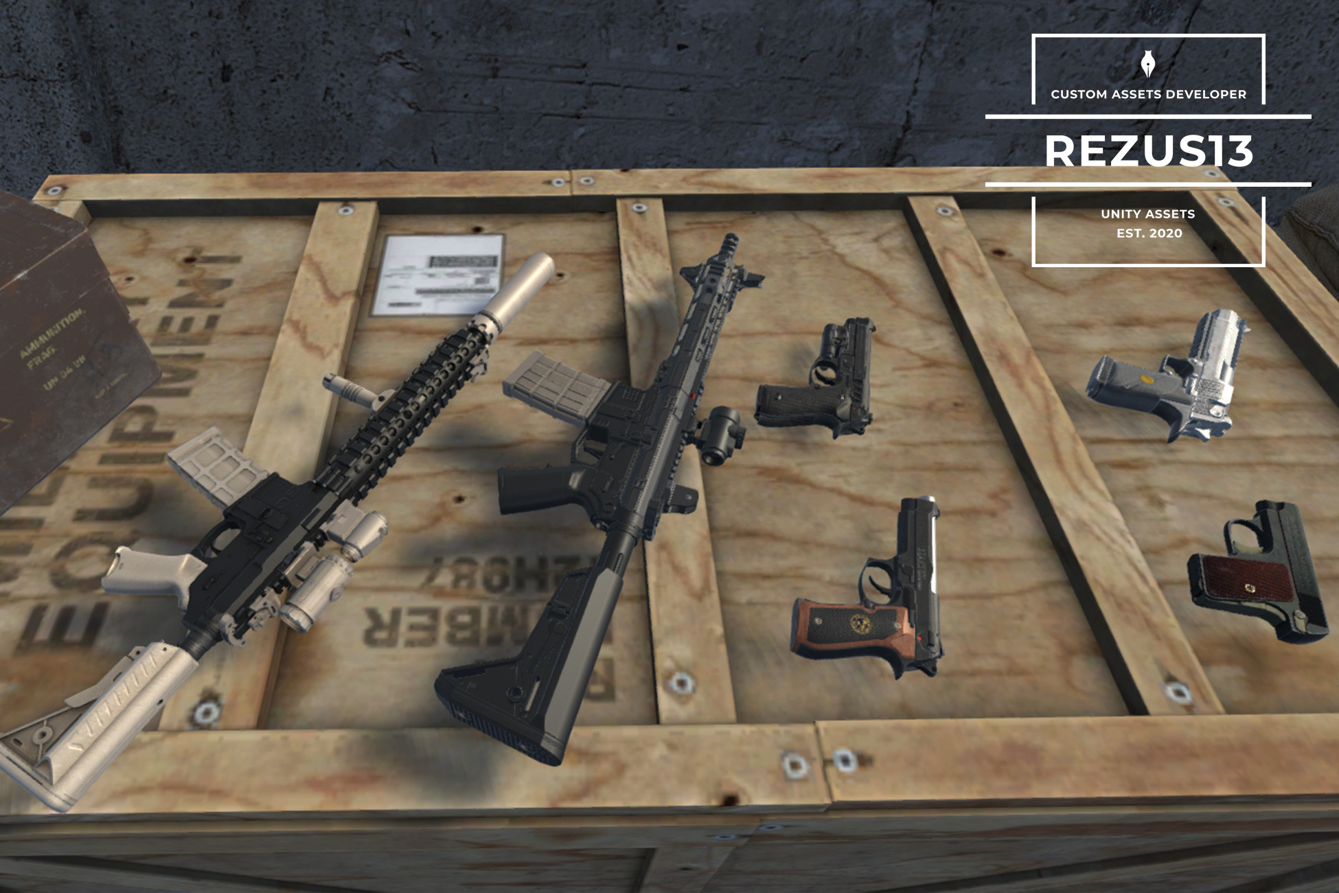 High quality PBR weapon pack 2 | 3D Weapons | Unity Asset Store