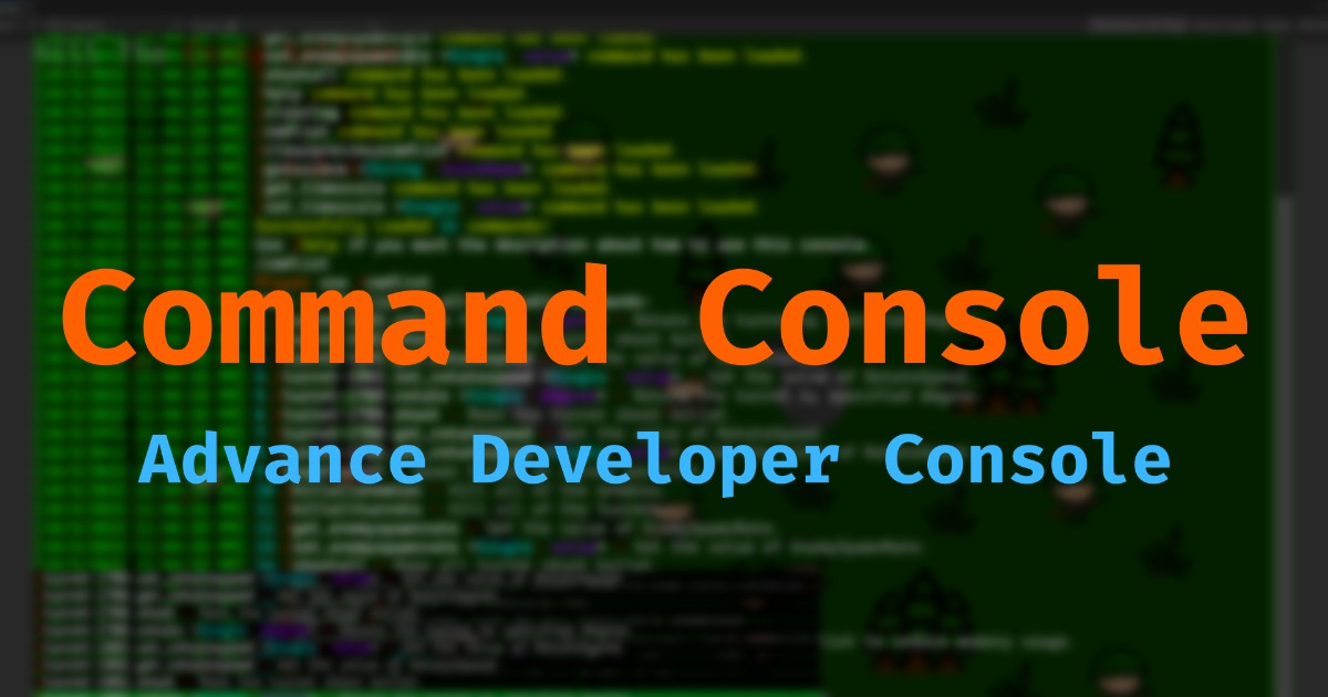 Command Console Utilities Tools Unity Asset Store 7875