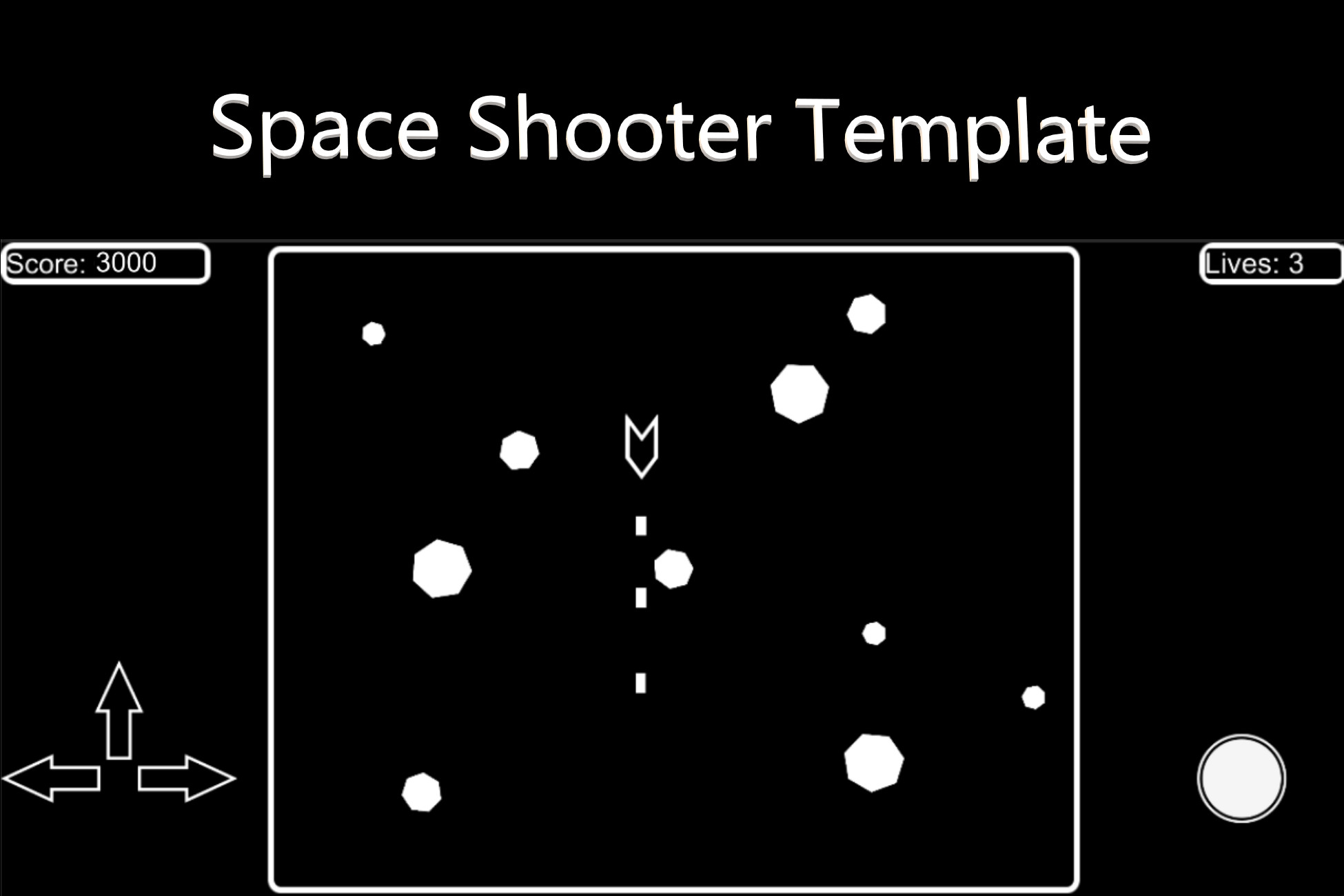 Asteroids Style Space Shooter Game Template | パック | Unity Asset Store