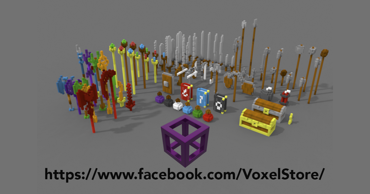 Voxel Rpg Weapons Package | 3D | Unity Asset Store