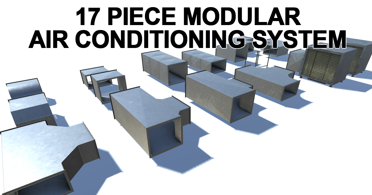 Modular Air Conditioning System | 3D Exterior | Unity Asset Store