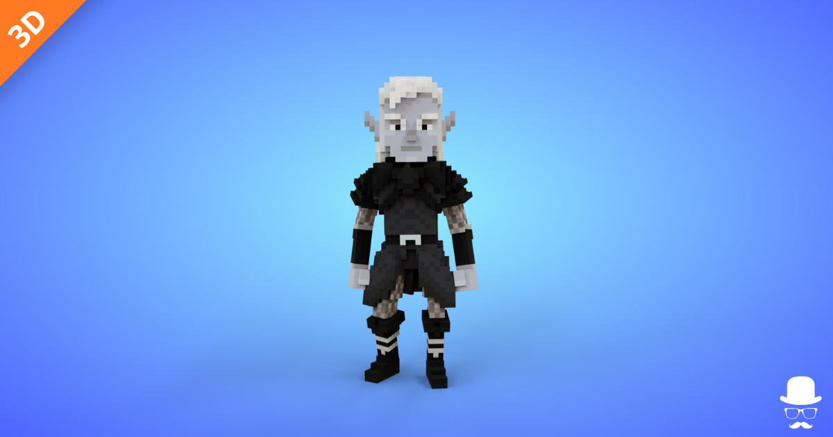 Elf 5 Voxel Character - 3D Lowpoly Fantasy Creature | Characters | Unity Asset Store