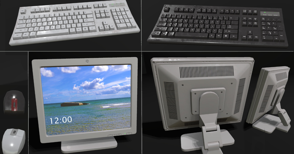 Retro_Computer2_ 90s(URP) | 3D Electronics | Unity Asset Store