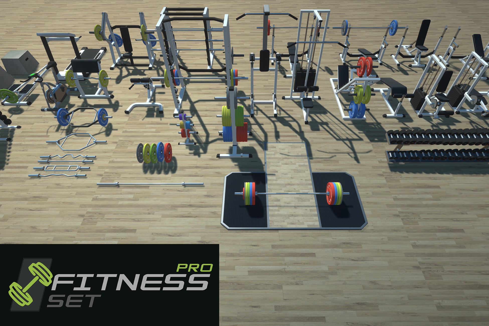Fitness Set PRO | 3D Interior | Unity Asset Store