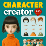 2D Character Creator (PSD) + 230 Pre-made 2D Characters