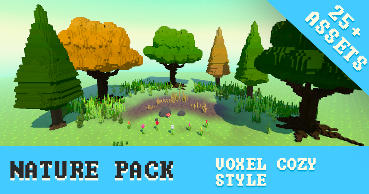 Cozy Nature FREE- Voxel style modular enviorement asset pack and ...
