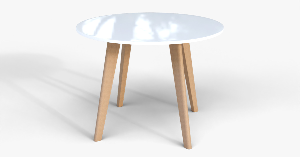 Scandinavian Style Round Table – Game Ready | 3D Furniture | Unity ...