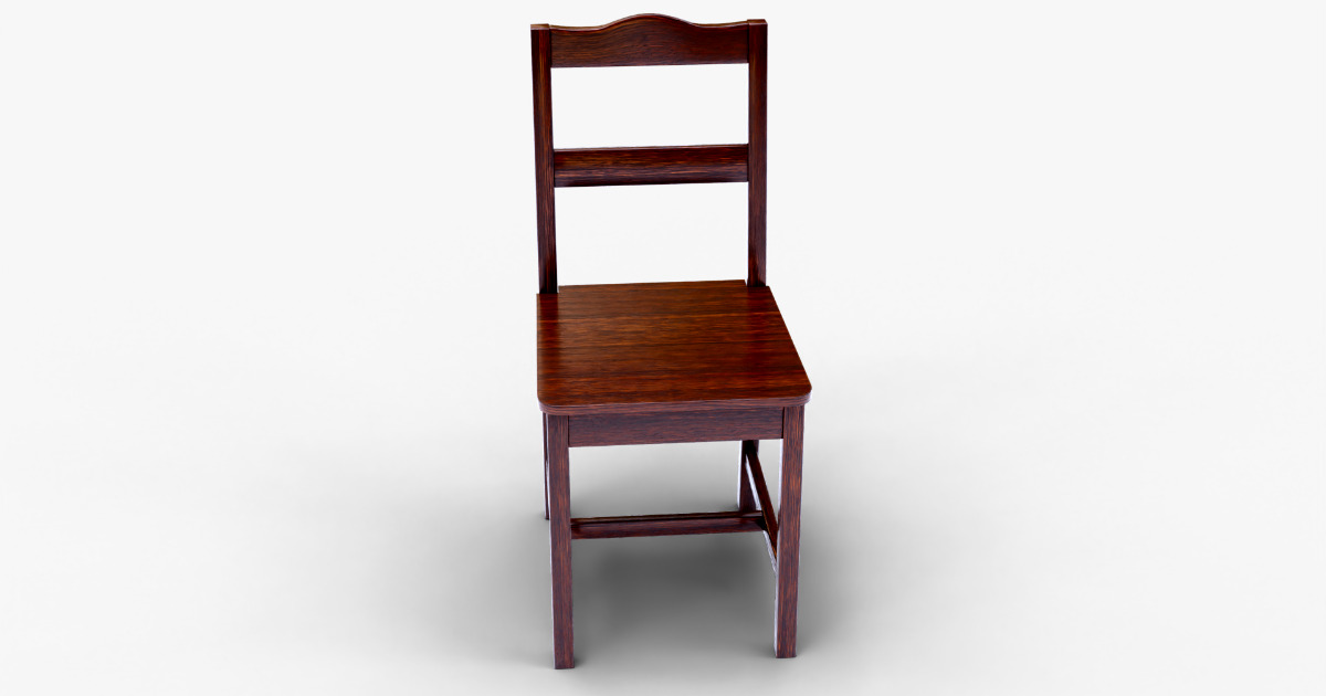 Elegant Wooden Chair – Realistic Furniture 3D Model | 3D Furniture ...
