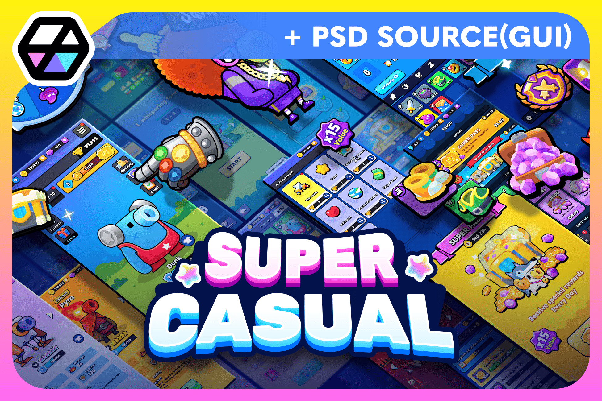 GUI Pro - Super Casual(+PSD) | 2D GUI | Unity Asset Store