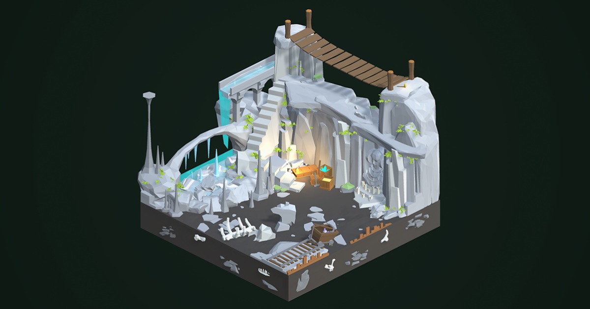 Low Poly Cave Pack - Polyworks | 3D Landscapes | Unity Asset Store